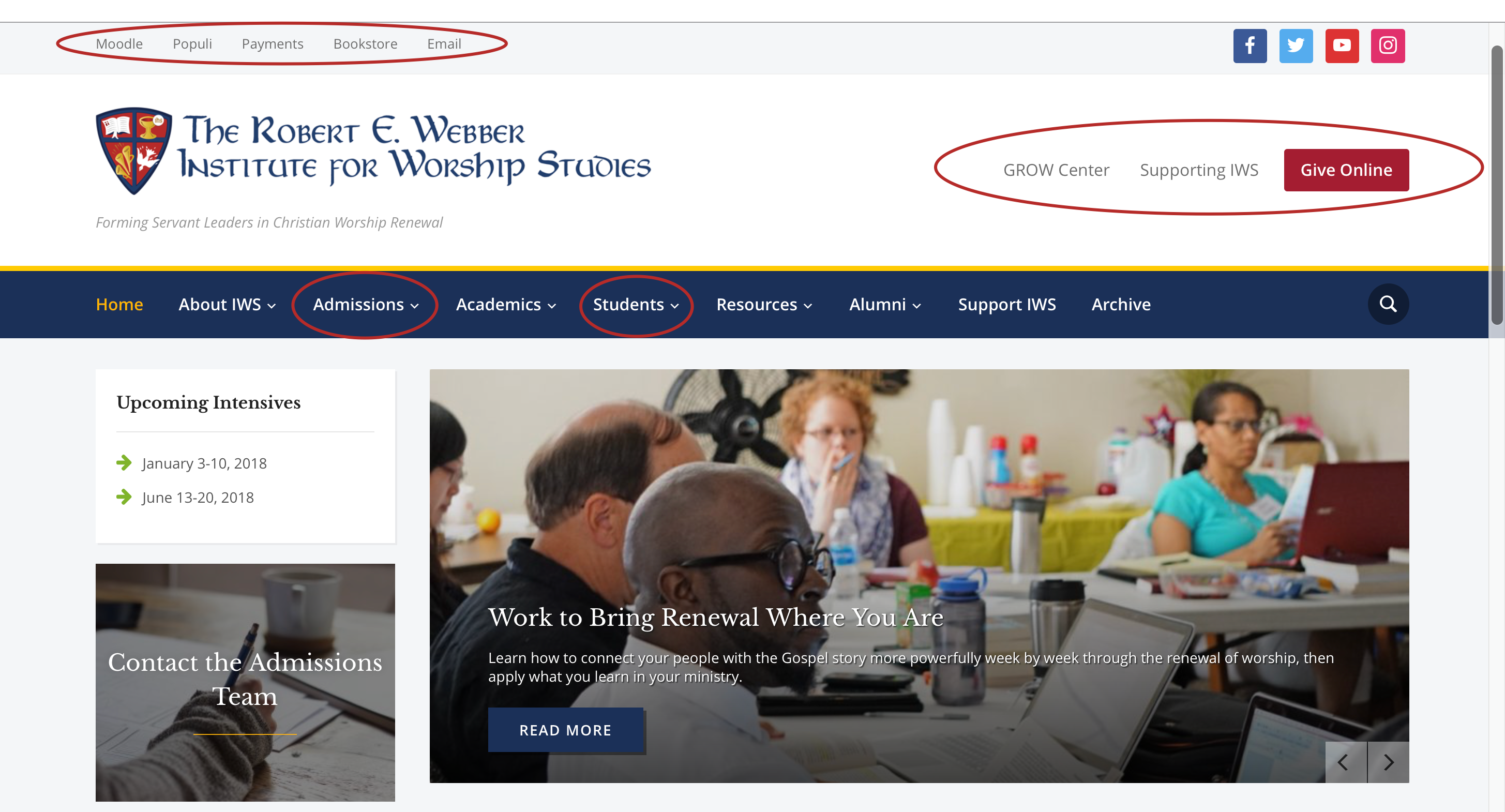 IWS Website 2017 Refresh - The Institute For Worship Studies